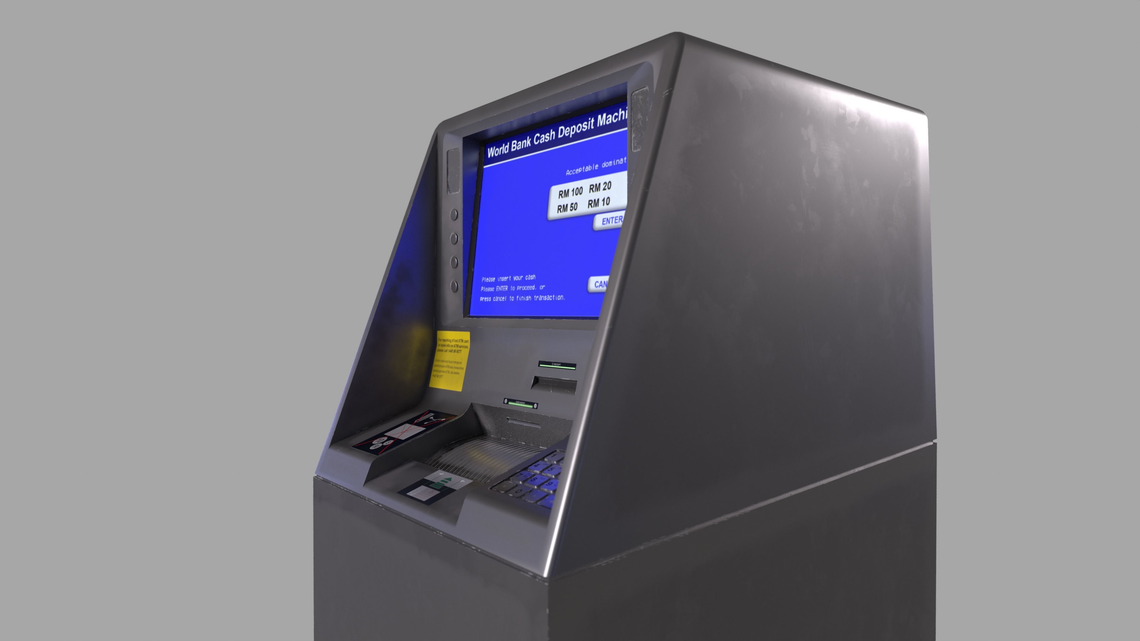 3D model Cash Deposit Machine CDM VR / AR / low-poly | CGTrader