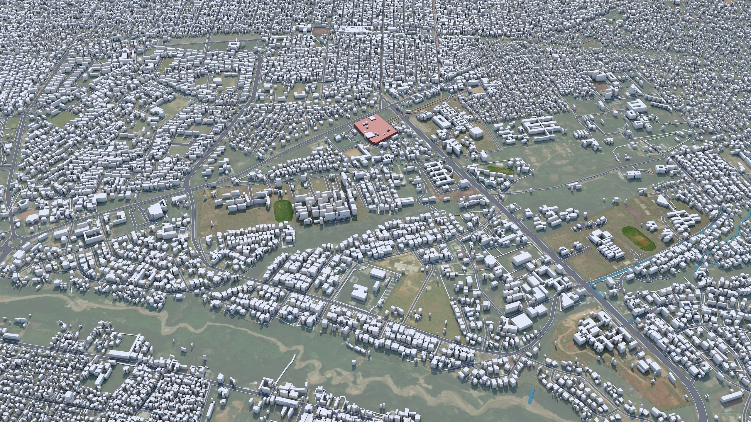3D model Bujumbura Burundi 25km AI VR / AR / low-poly | CGTrader