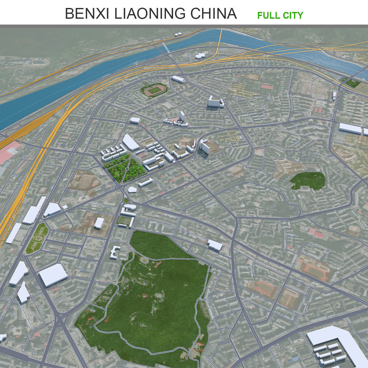 Benxi Liaoning China 30km free VR / AR / low-poly 3D model | CGTrader