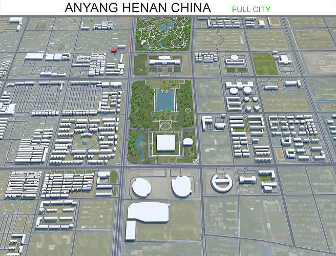 Anyang Henan China 40km free VR / AR / low-poly 3D model | CGTrader