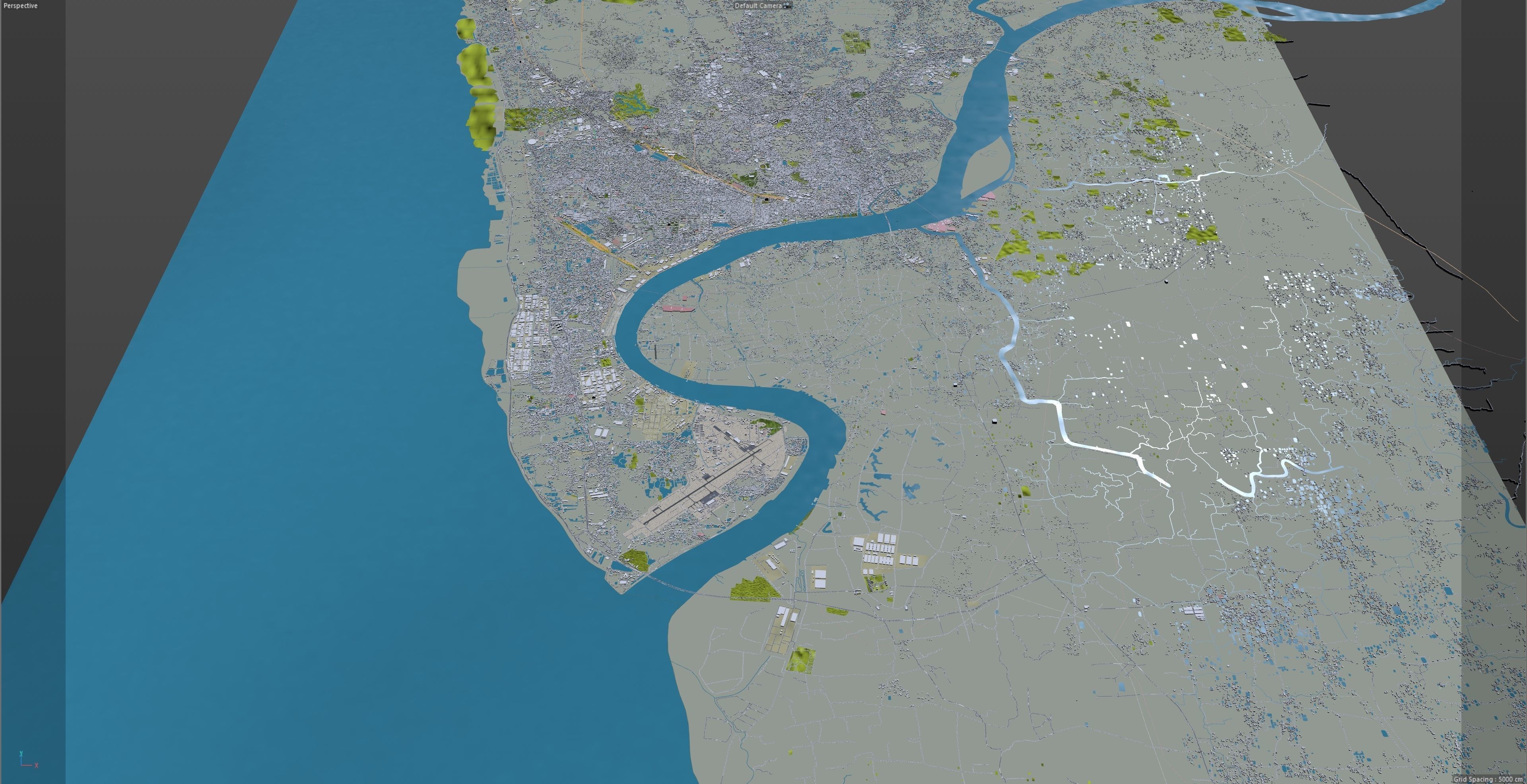 3D model Chittagong Bangladesh 30km VR / AR / low-poly | CGTrader