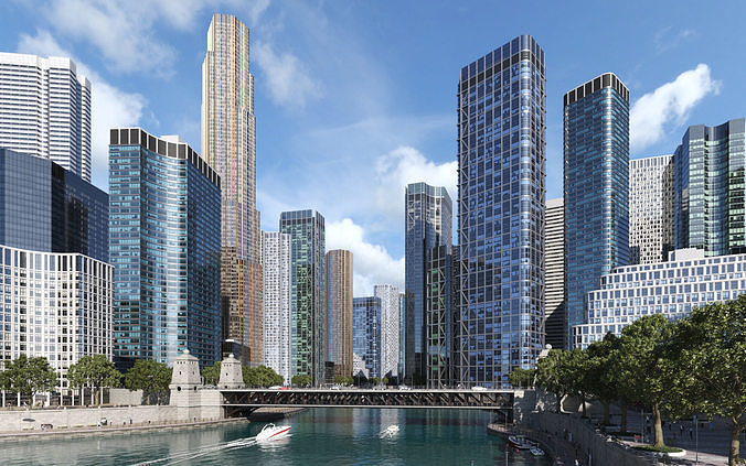 Archmodels vol 271 for 3dsmax - collection of skyscrapers 3D model ...