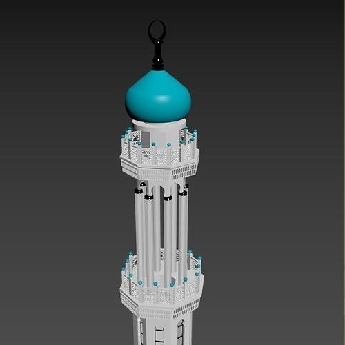 minaret free 3D model | CGTrader