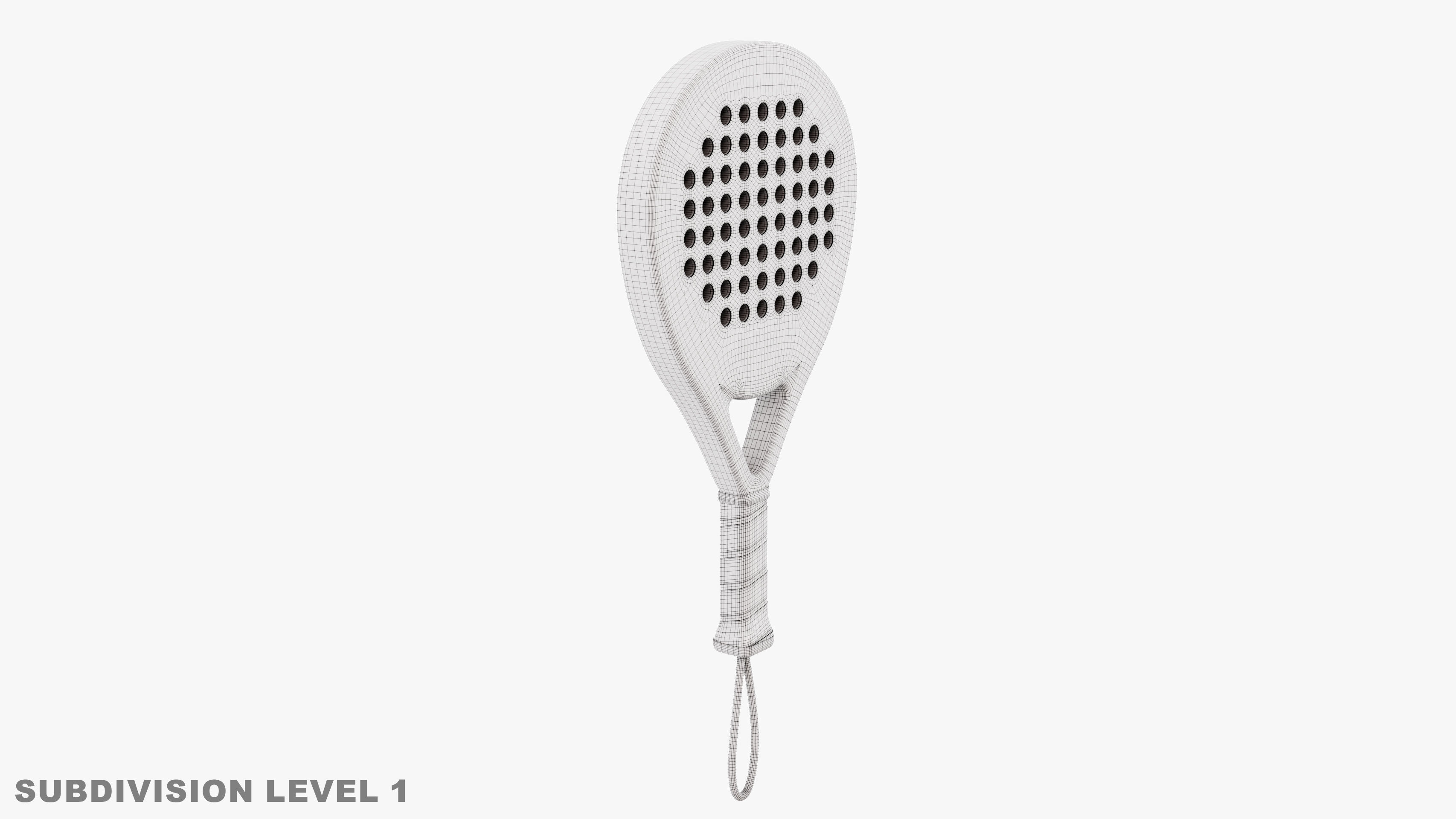 Padel Racket - Round 3D model | CGTrader