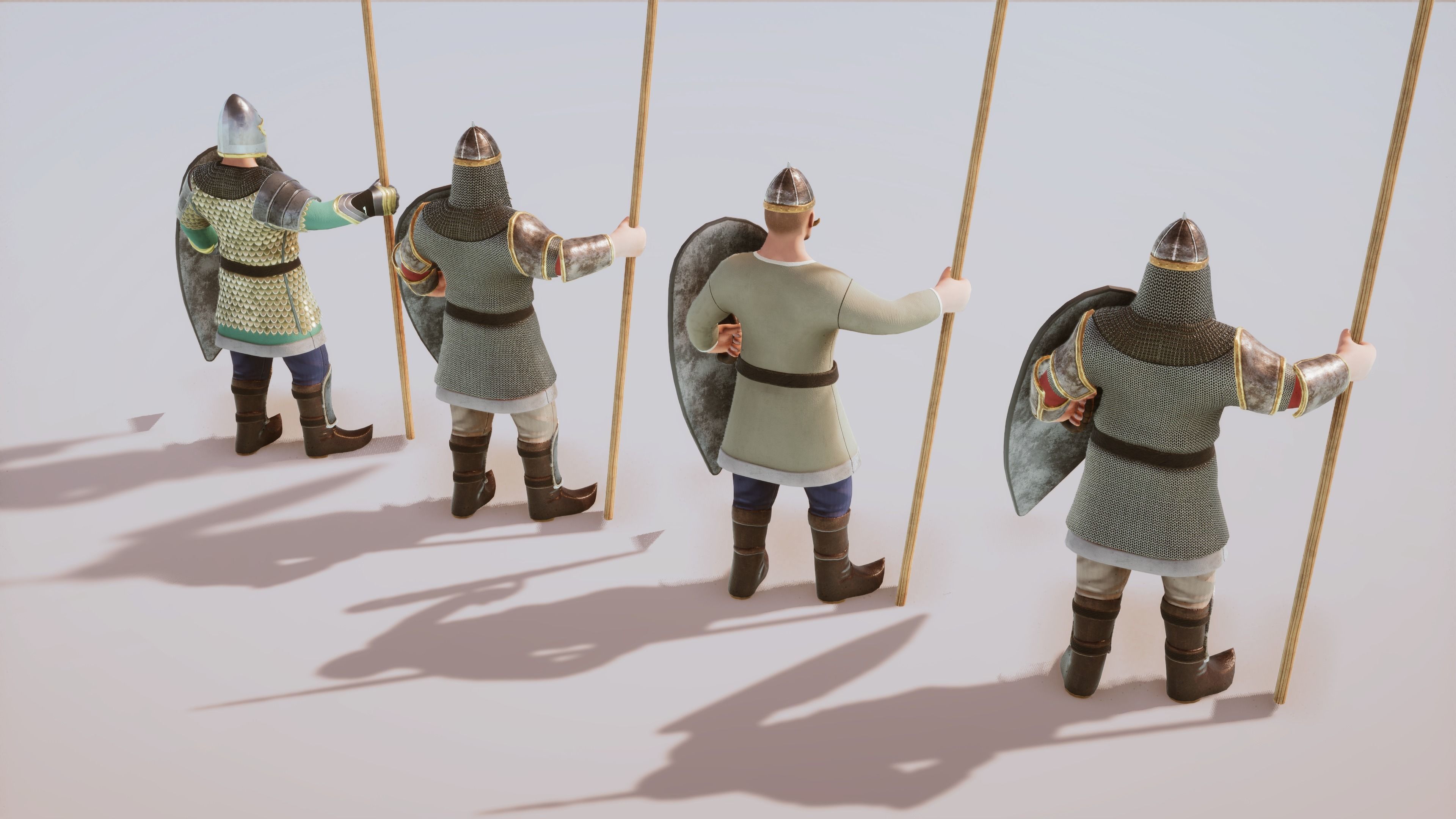 3D model Stylized Medieval Guards Kit Rigged with Shape Keys VR / AR ...