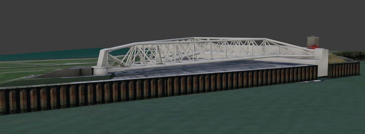 3D model Maeslantkering storm surge barrier 3d model VR / AR / low-poly ...