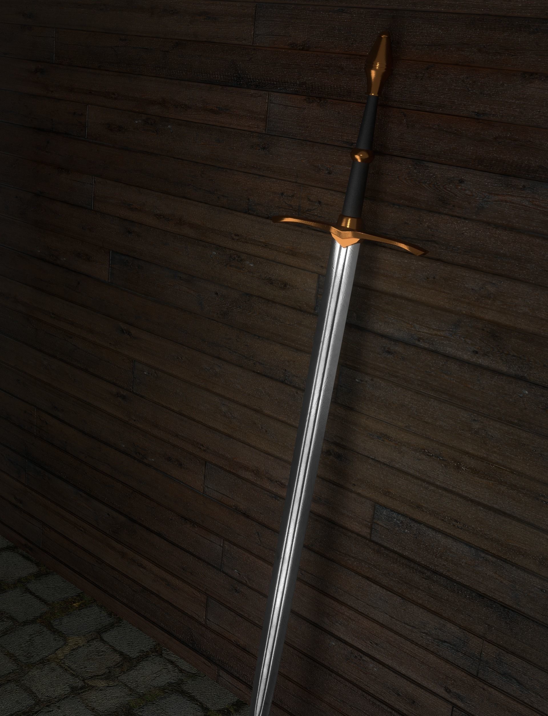 knight fight sword 3D model | CGTrader