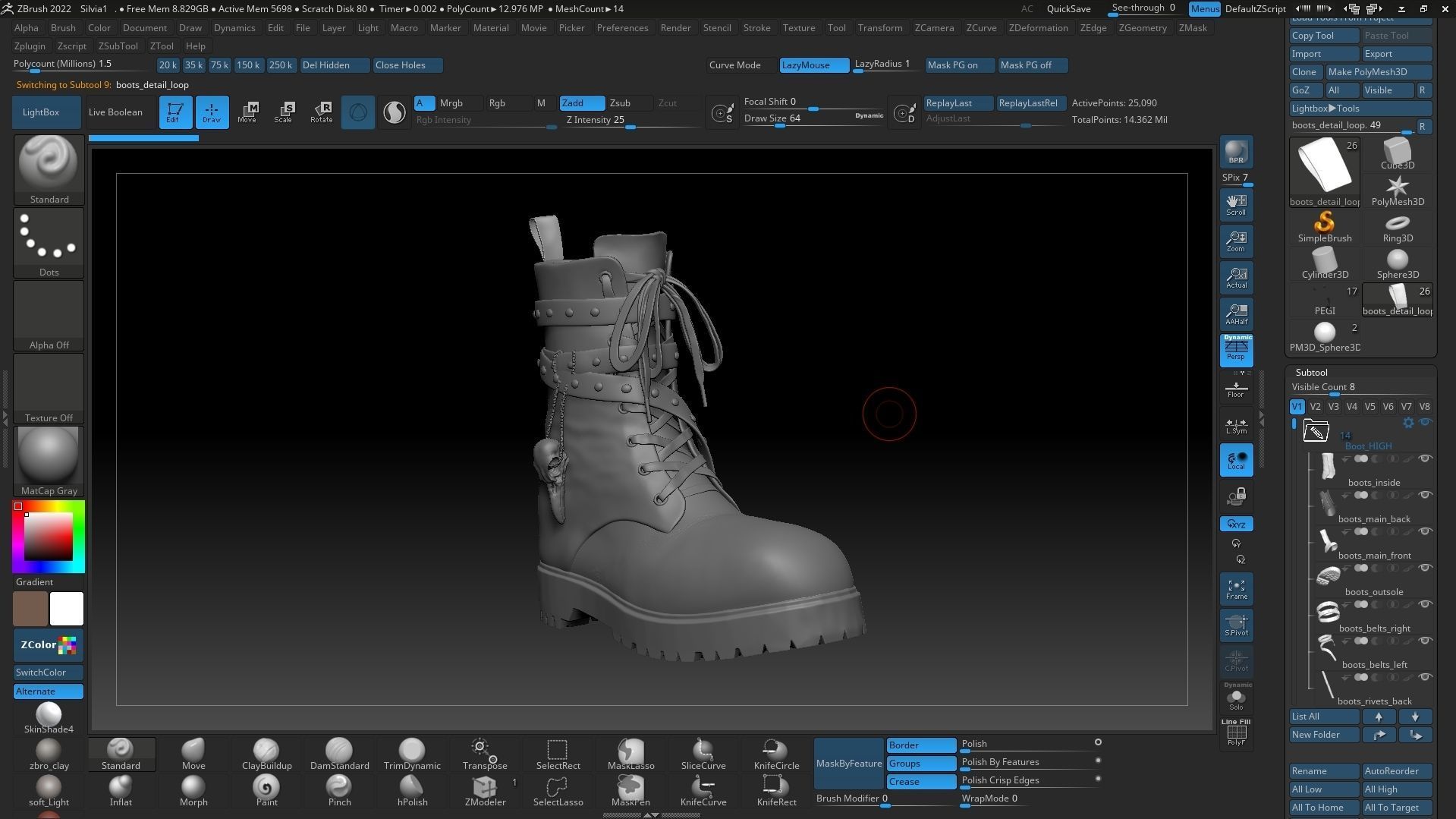 3D model Boots with Rivets - Game Ready VR / AR / low-poly | CGTrader
