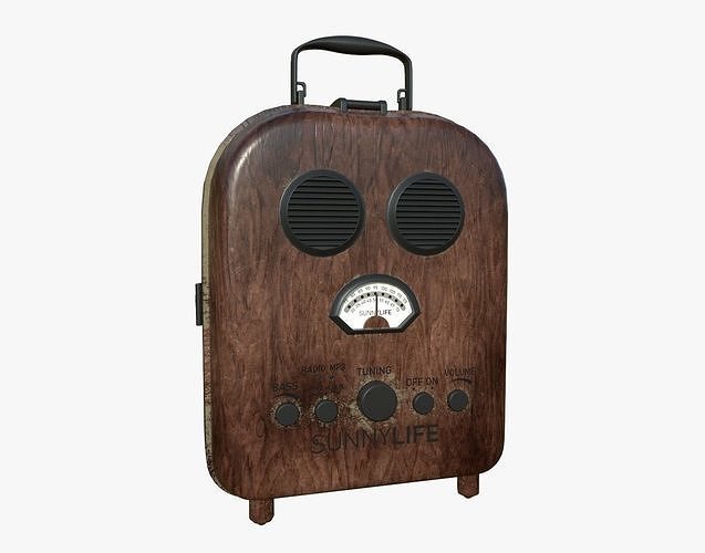 Cartoon Style Stylized Radio Sunnylife Radio Wood Edition 3D model ...