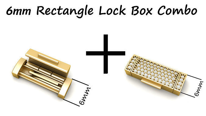 6 mm Rectangular Flip Lock Box Combination 3D Model Collection | CGTrader