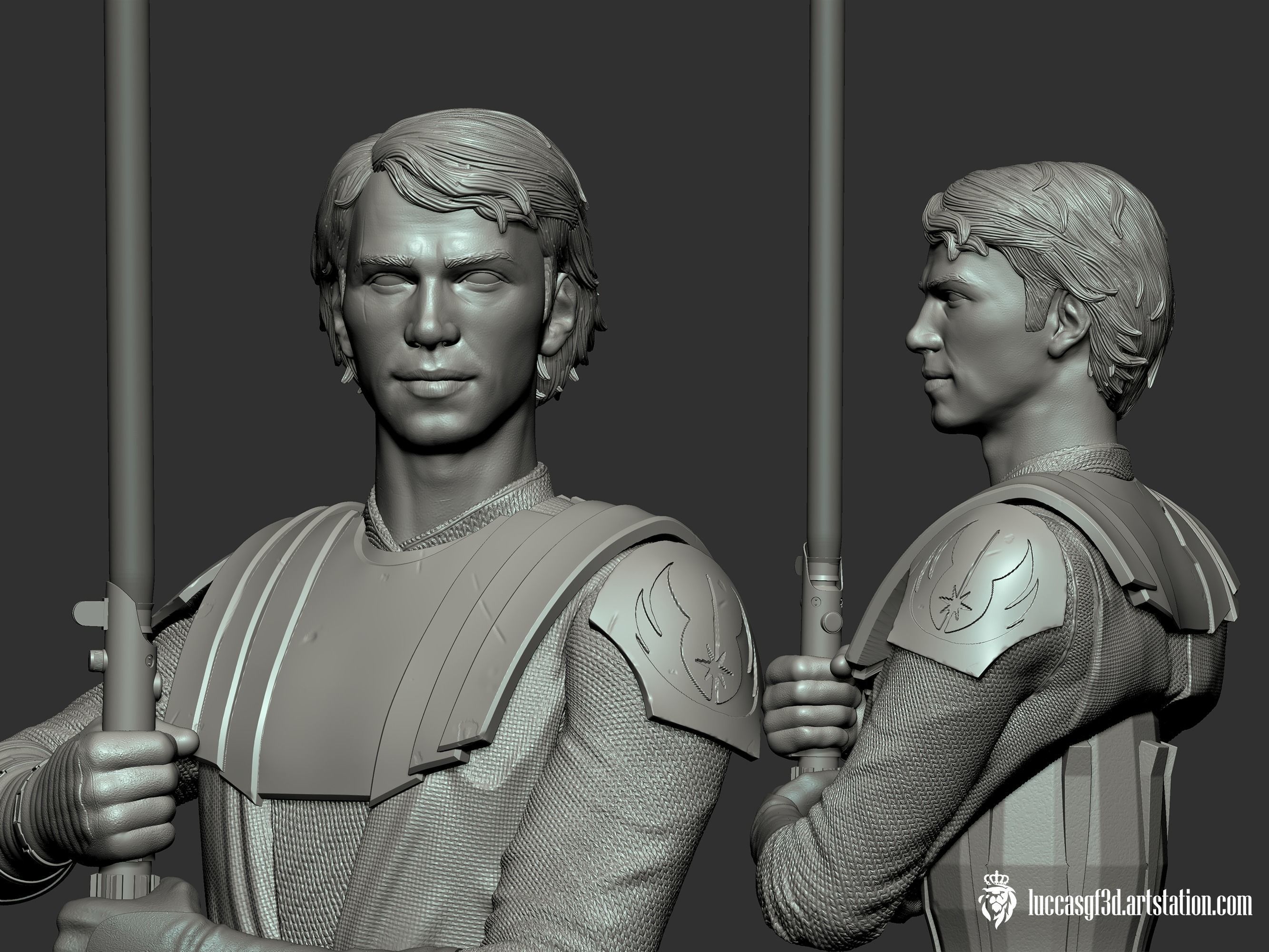 Anakin Skywalker Clone Wars Bust 3D model 3D printable | CGTrader