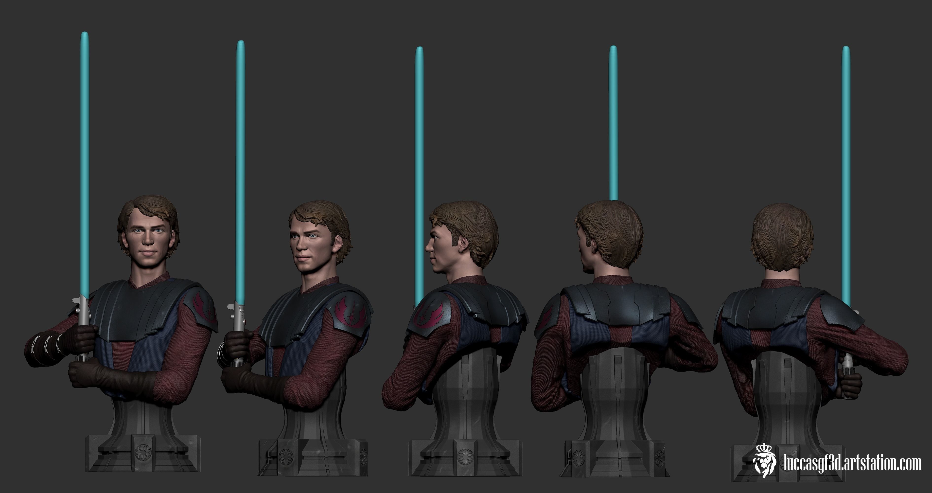 Anakin Skywalker Clone Wars Bust 3D model 3D printable | CGTrader