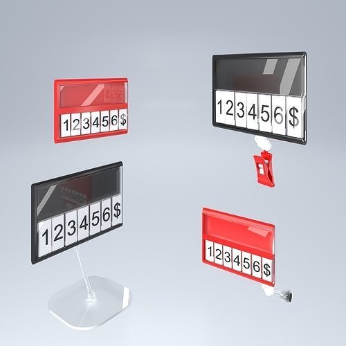 Store equipment accessories label 3D model | CGTrader