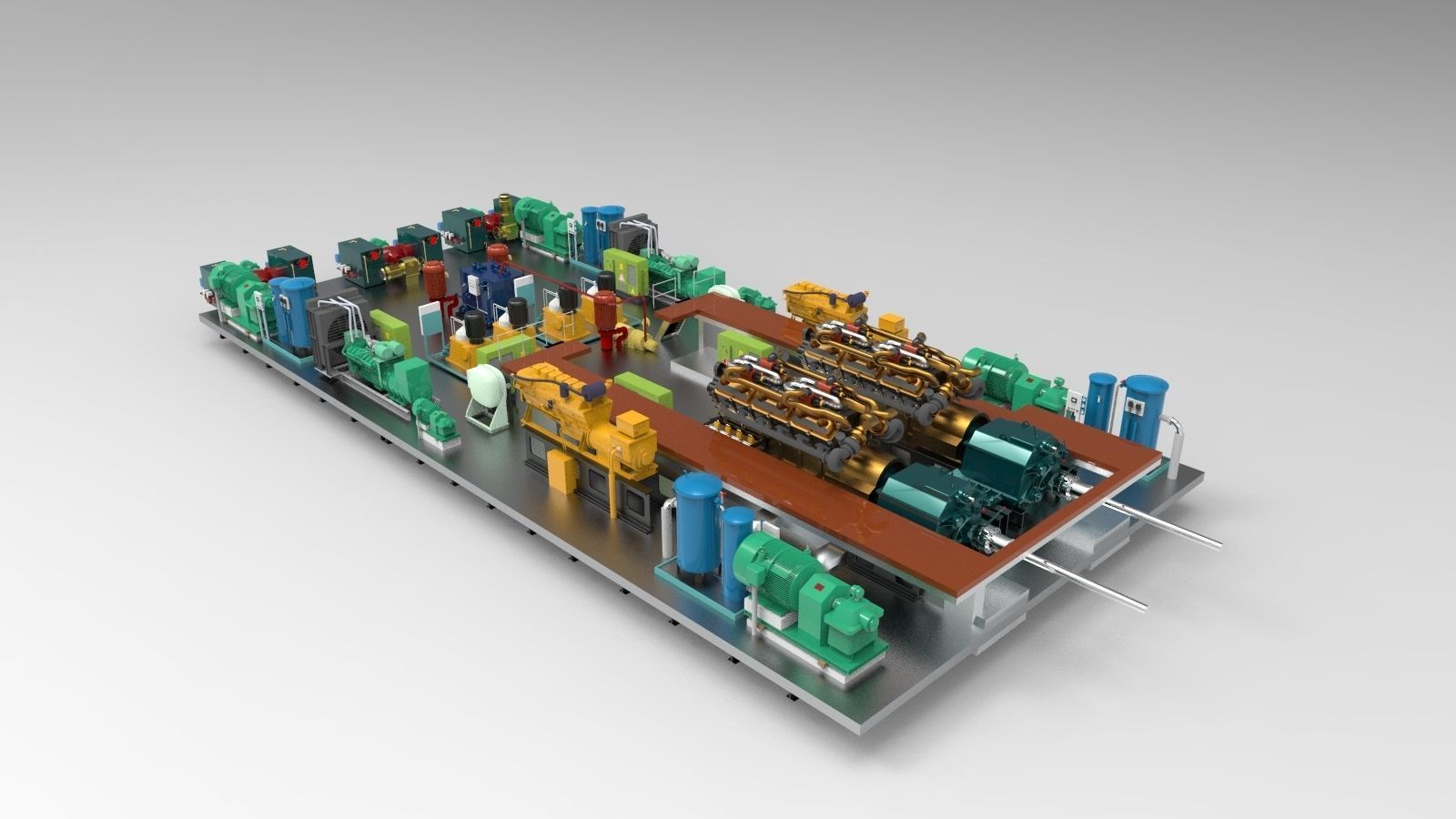 Full Layout engine room ship 3d 3D model | CGTrader