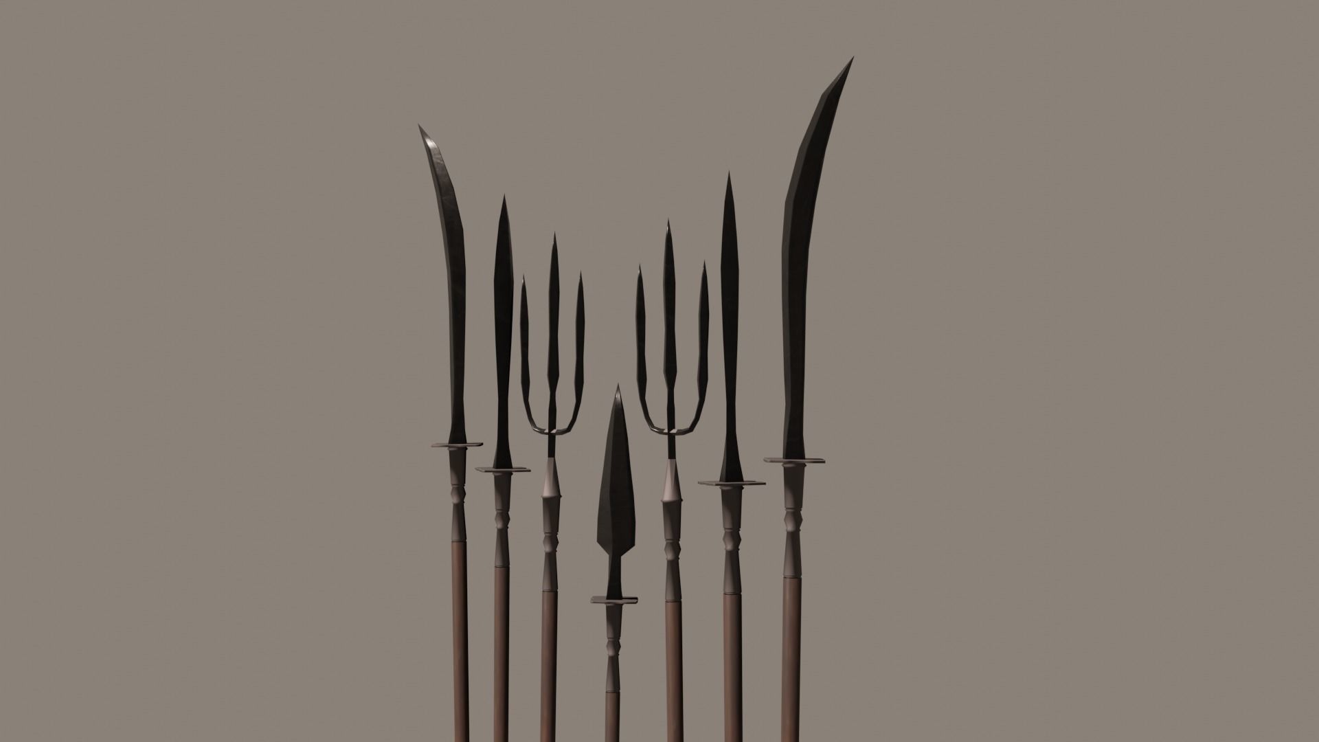 3D model THAI-weapon-Set VR / AR / low-poly | CGTrader