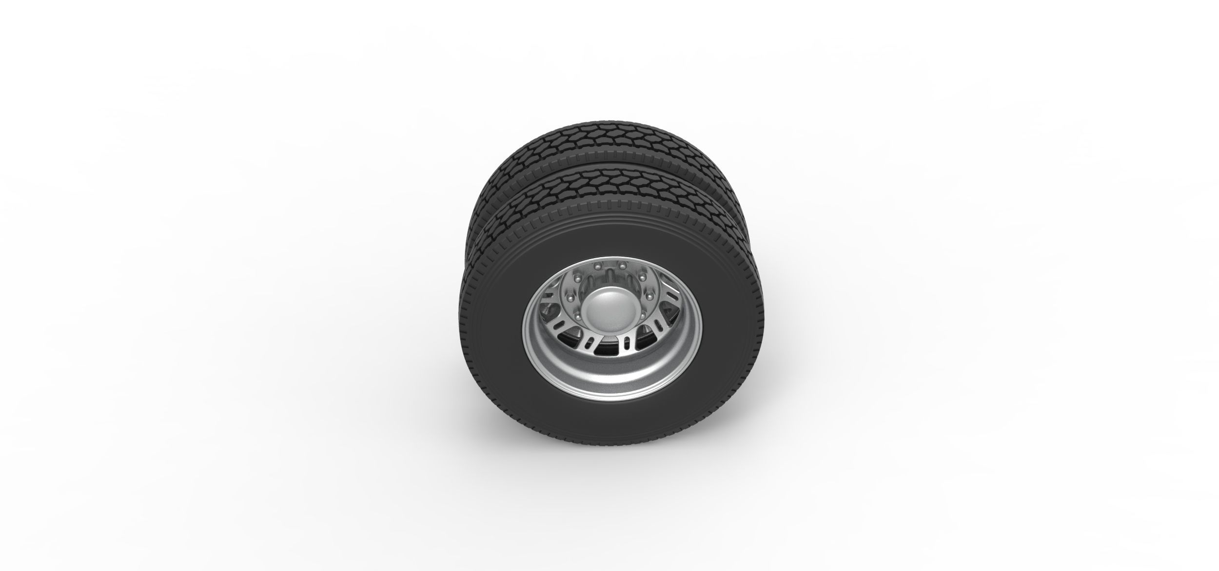Rear custom wheel of semi truck Version 19 Scale 1 to 25 3D model 3D ...
