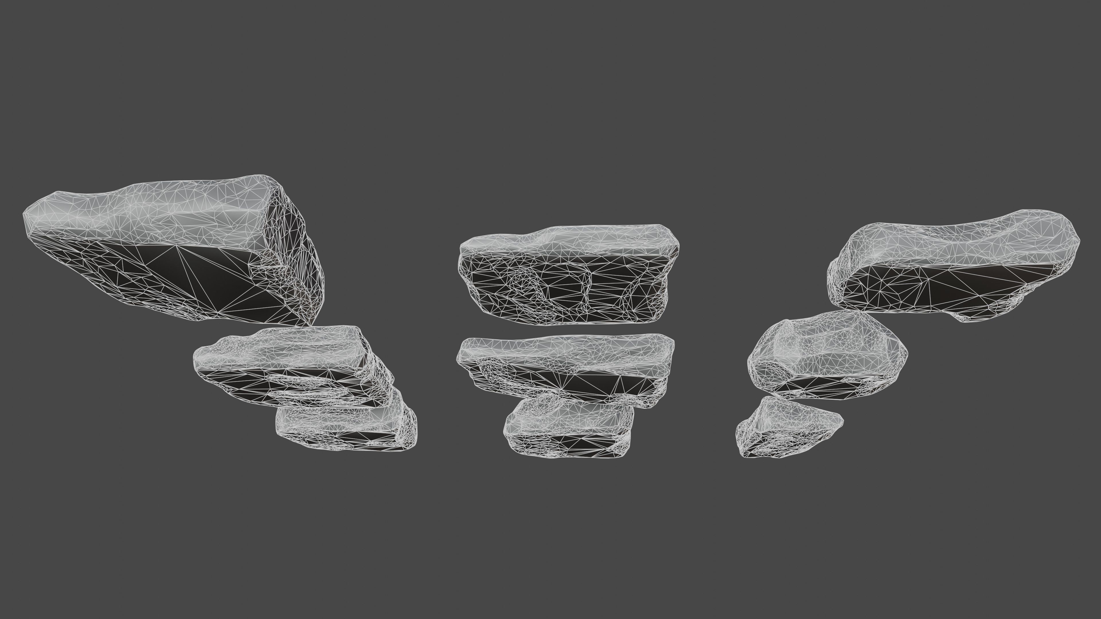 3D model cut boulder VR / AR / low-poly | CGTrader