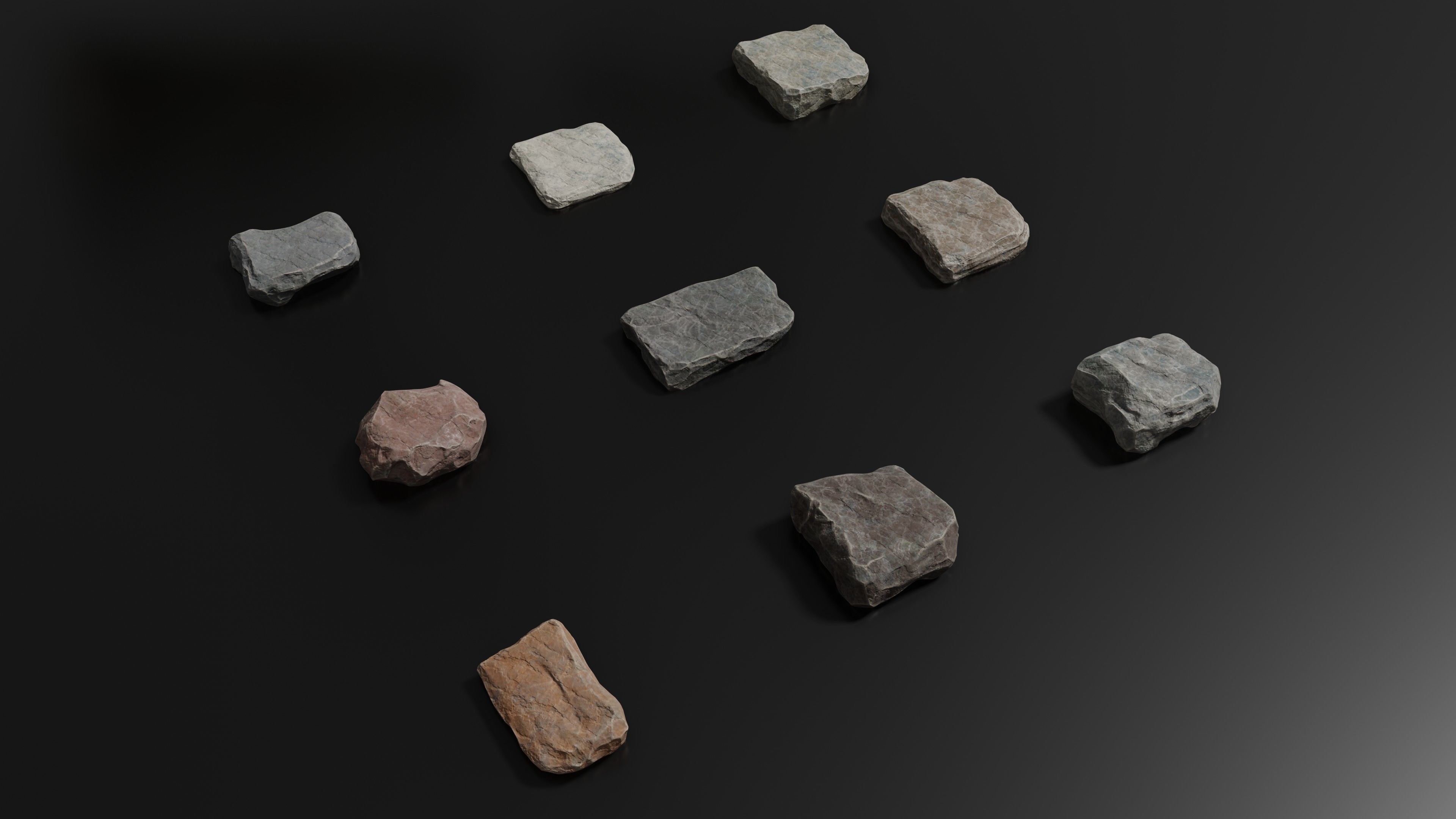 3D model cut boulder VR / AR / low-poly | CGTrader