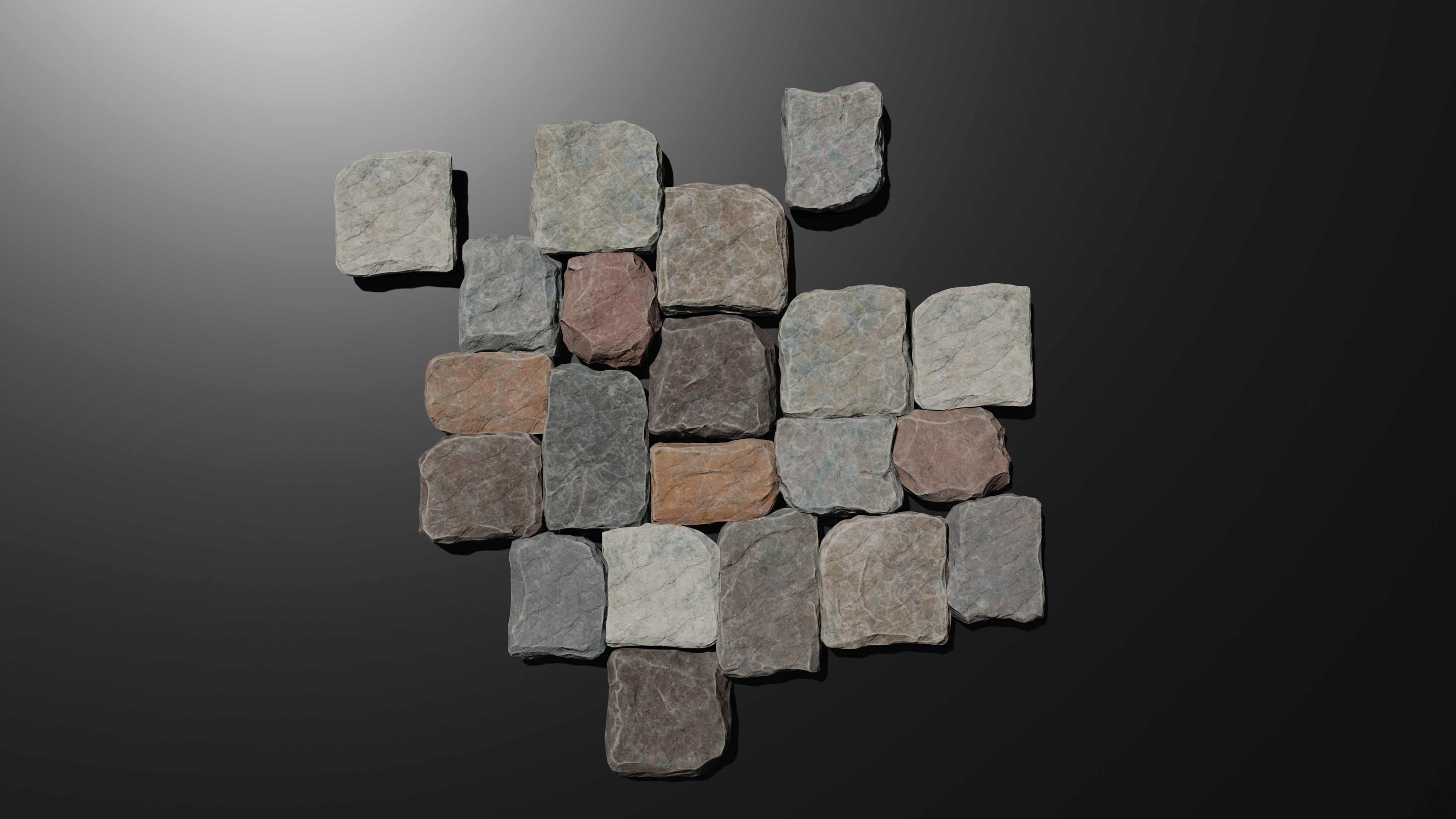 3D model cut boulder VR / AR / low-poly | CGTrader