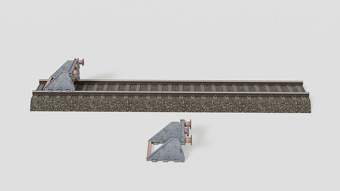3D model Railway buffer stop VR / AR / low-poly | CGTrader
