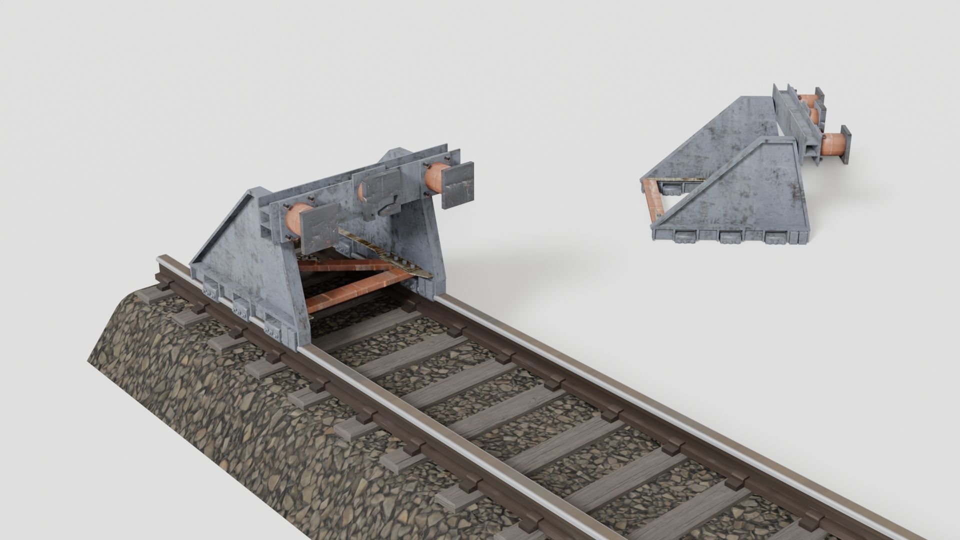 3D model Railway buffer stop VR / AR / low-poly | CGTrader