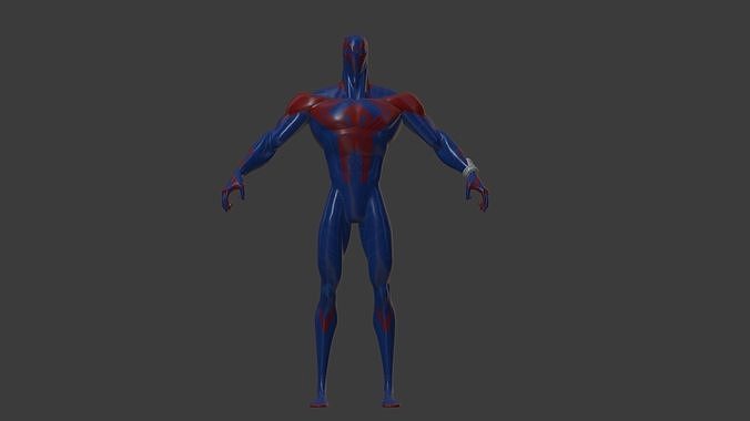Spiderman 2099 simple 3D model sculpt with watch and blades 3D model 3D ...