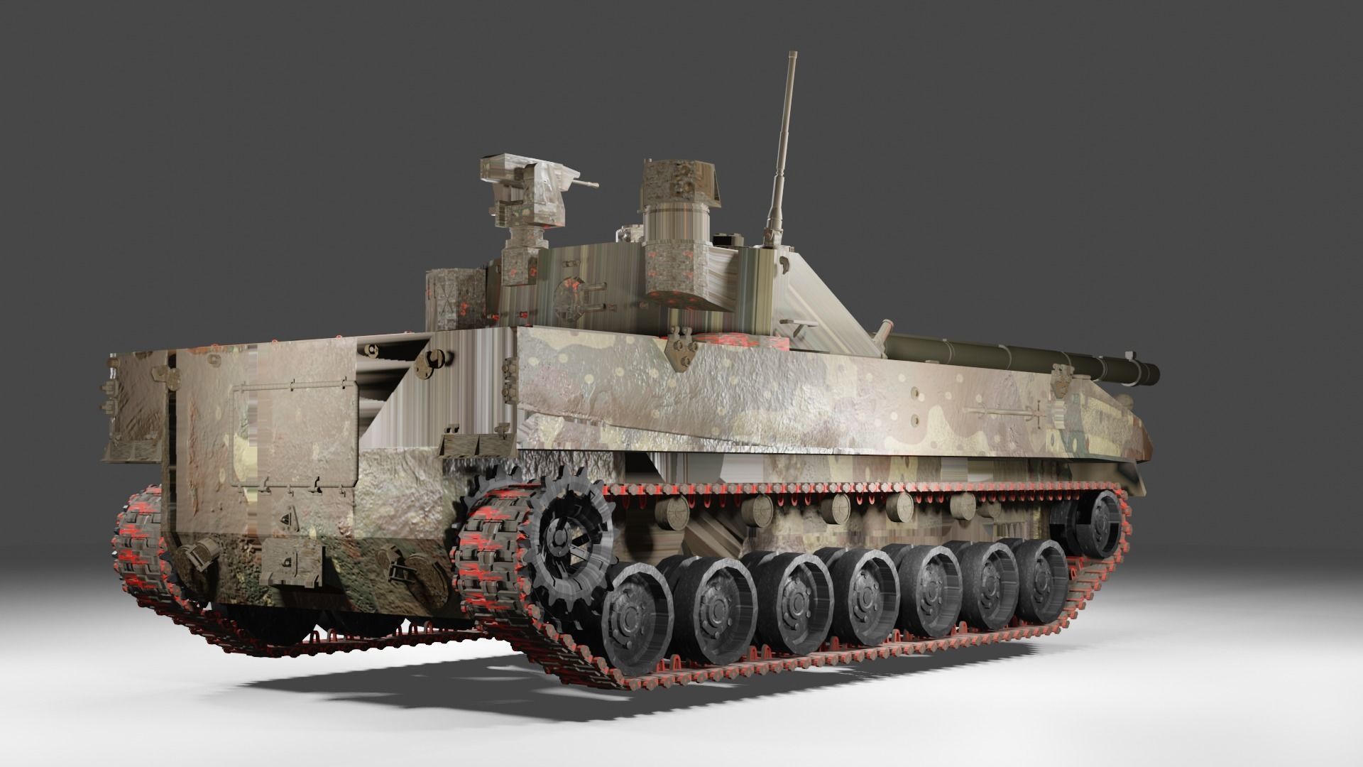 Sprut-SDM1 Tank 3D model | CGTrader