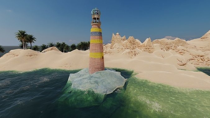 Islamic lighthouse Middle Eastern free 3D model | CGTrader