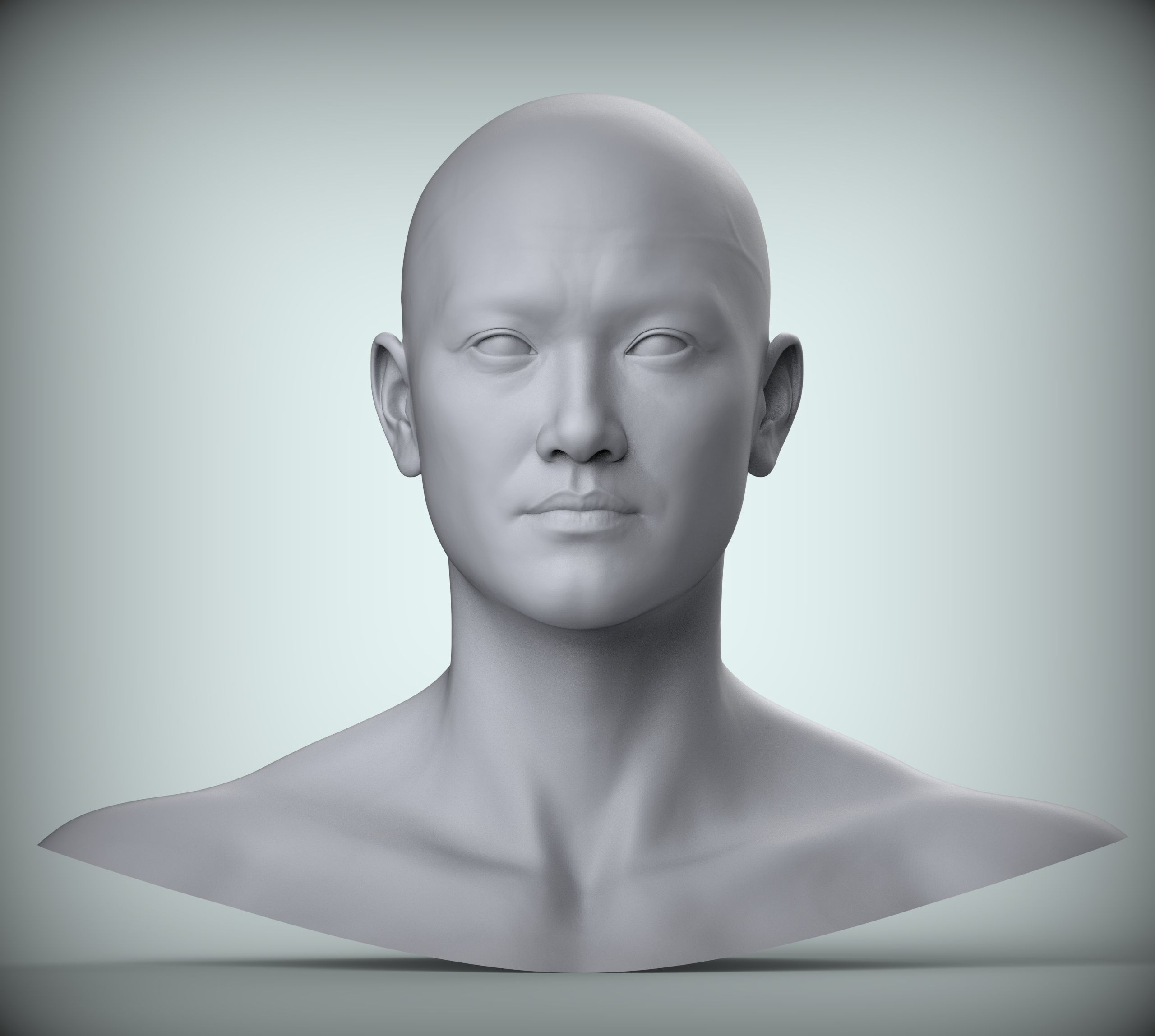 3D model 14 Male Head Sculpt 3D model Low-poly 3D model Low-poly 3D ...