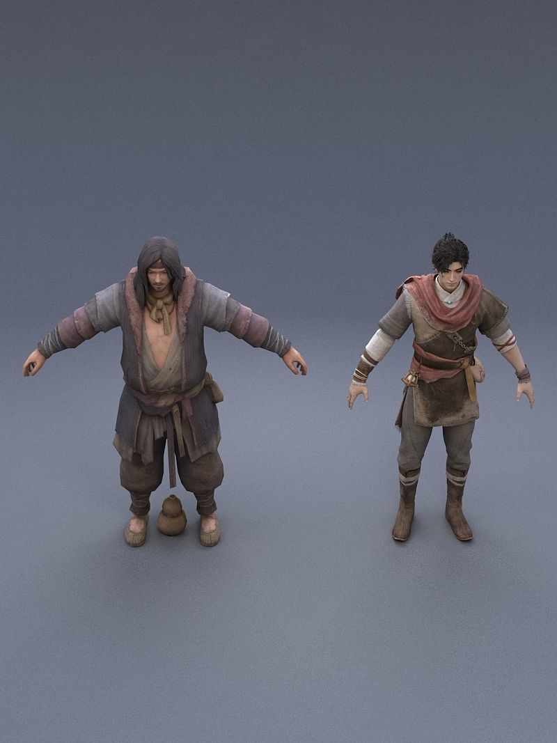 3D model Ancient Asians people VR / AR / low-poly | CGTrader