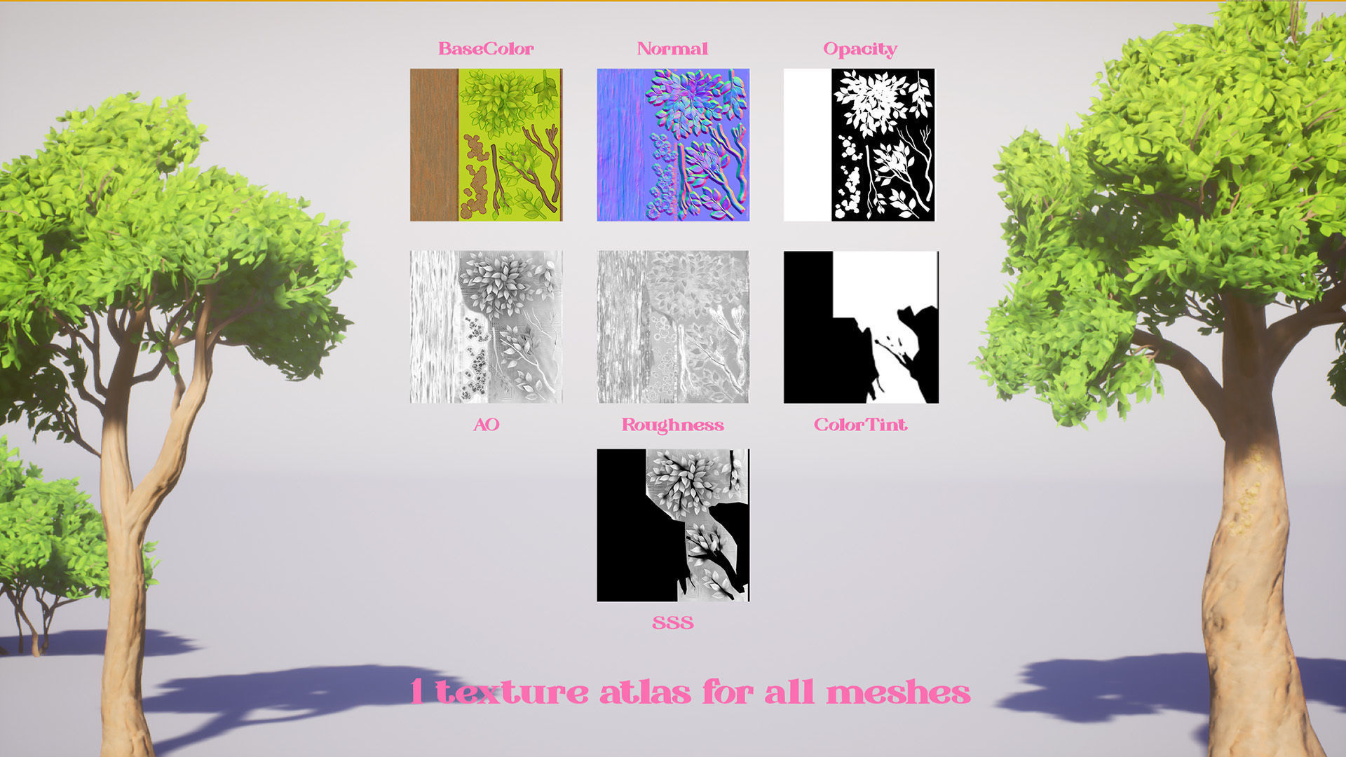 3D model Simple Trees Pack VR / AR / low-poly | CGTrader