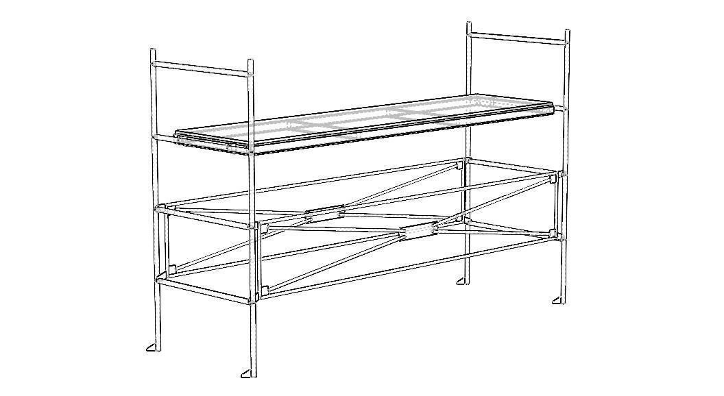 Steel Scaffolding Structure free 3D model rigged | CGTrader