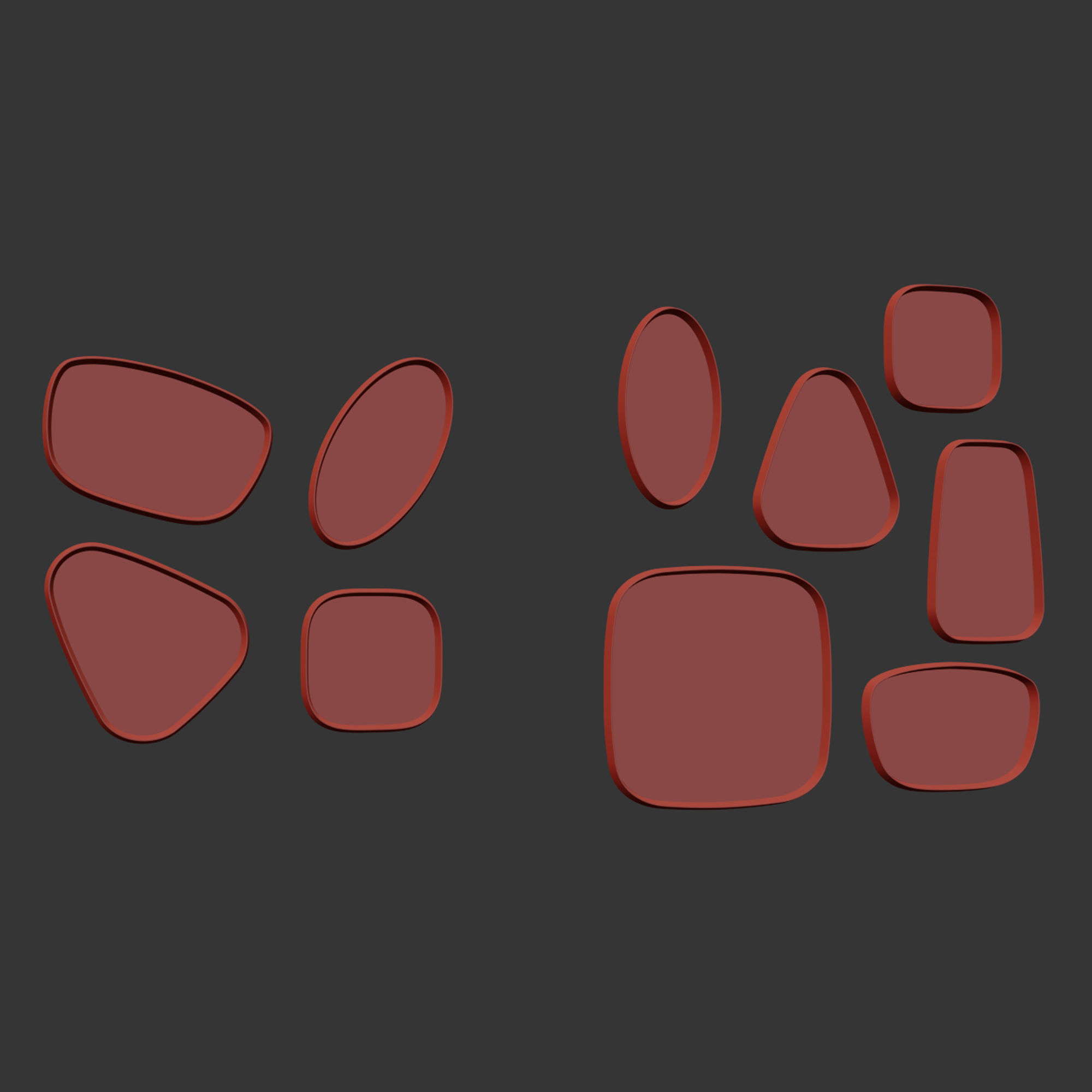 Porada Mix mirrors set 3D model | CGTrader