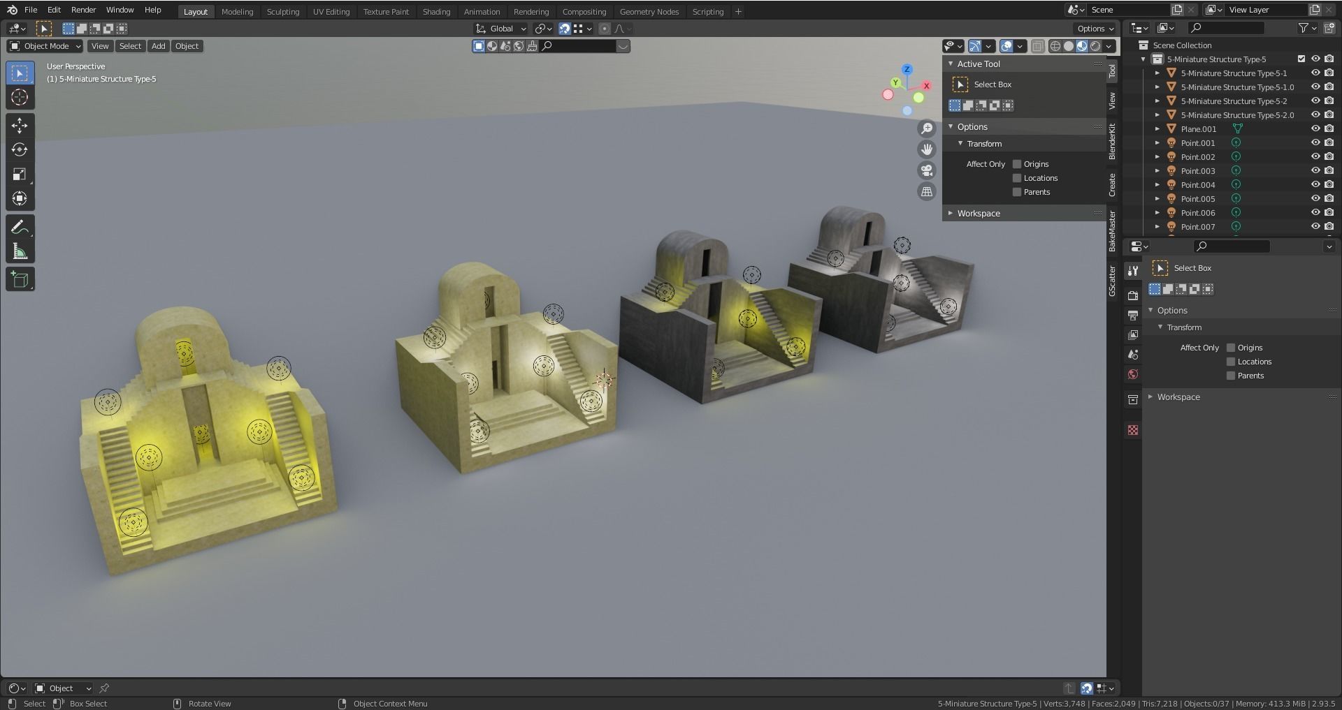 Miniature 3D Printing Structure Type-5 3D model | CGTrader