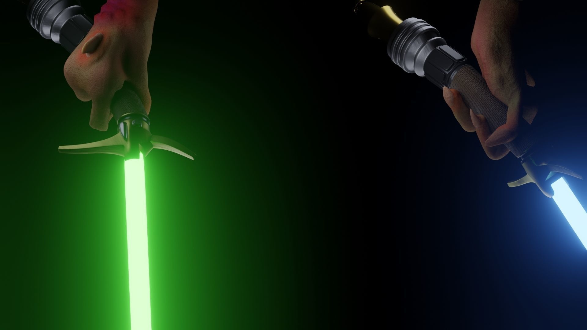 3D model Lightsaber and Alien Hand rigged VR / AR / low-poly | CGTrader