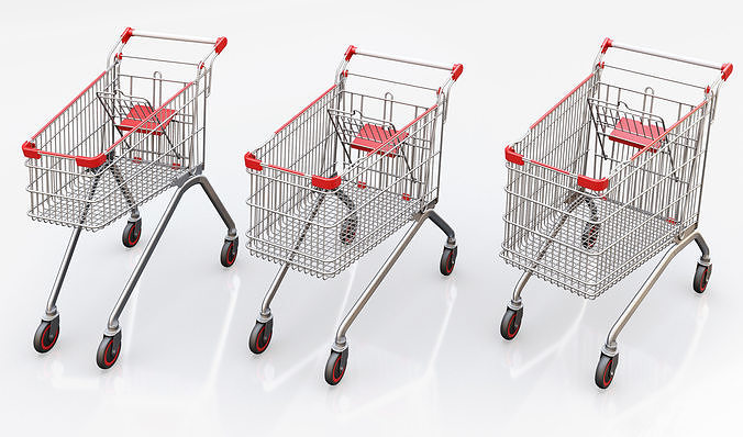 Shopping Trolley cart 3D model animated | CGTrader