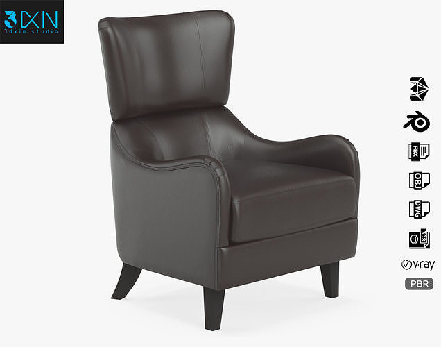 Christopher Knight Home Quentin Sofa Chair 3D model | CGTrader