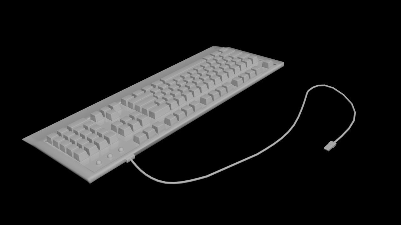 Keyboard with usb port 3D model | CGTrader