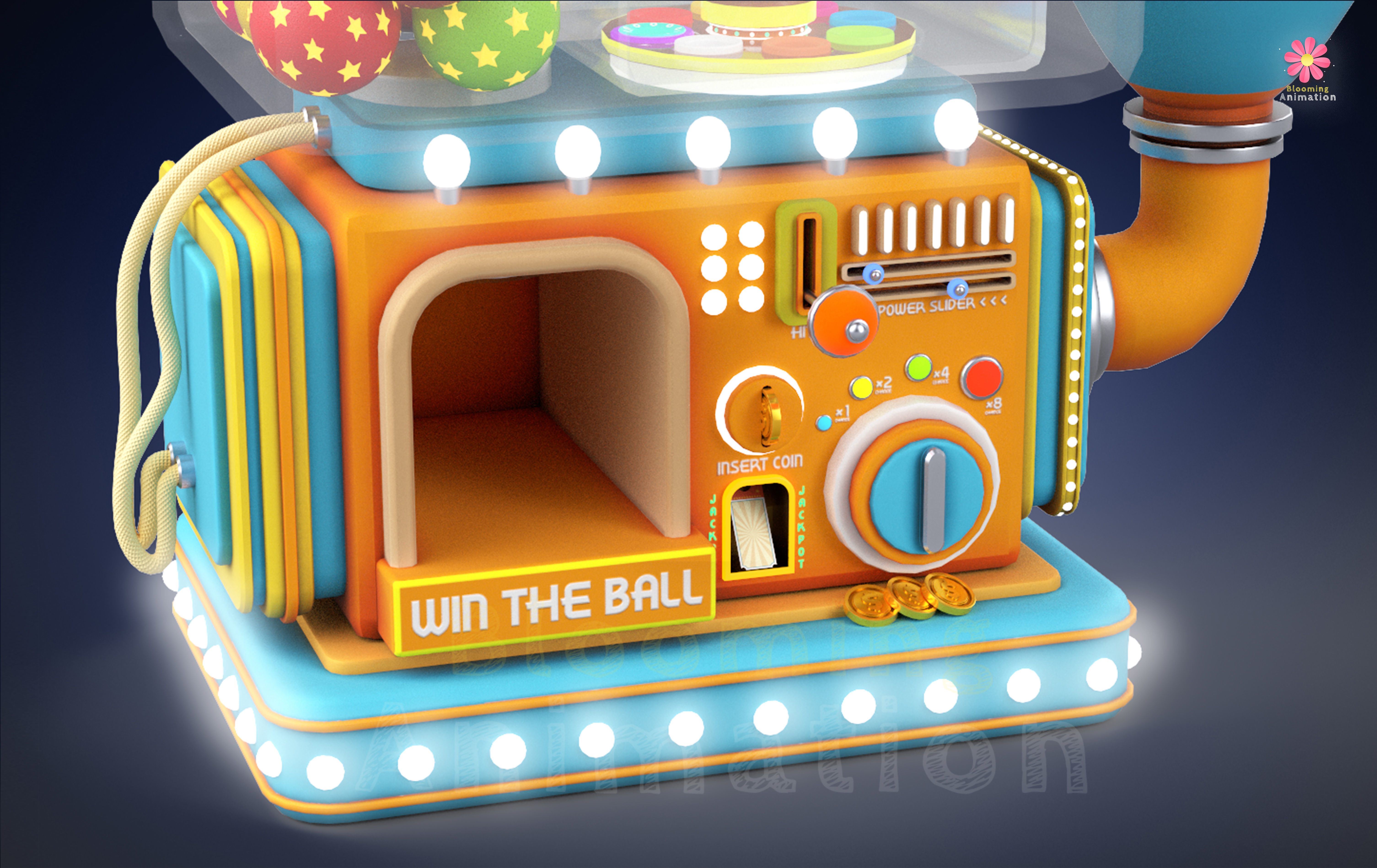 3D model Arcade Ball Bouncing Game Machine VR / AR / low-poly | CGTrader