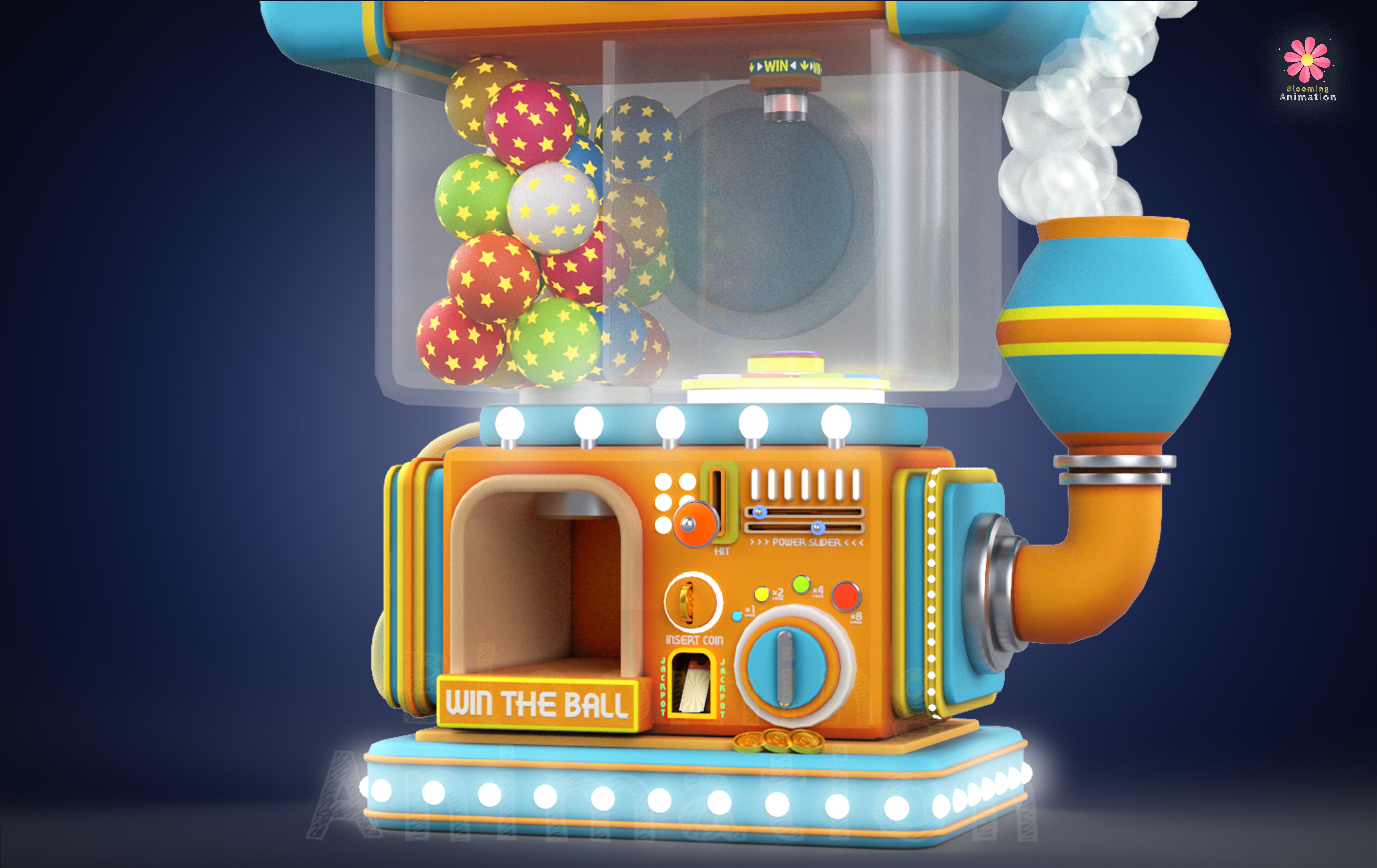 3D model Arcade Ball Bouncing Game Machine VR / AR / low-poly | CGTrader