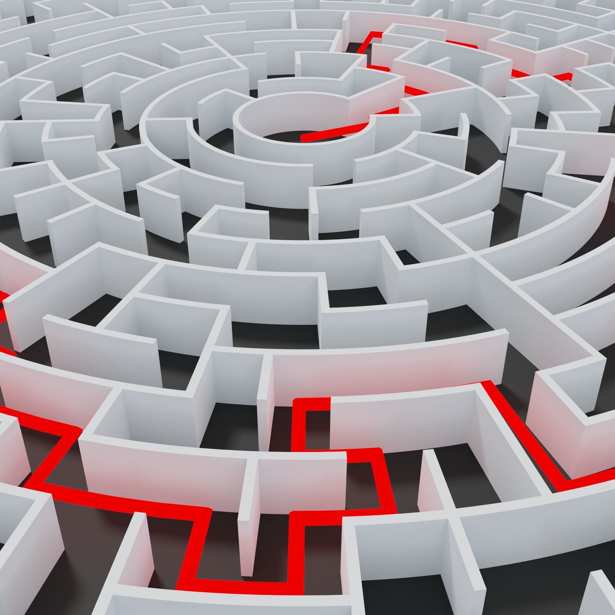 3D model Circular maze with solution VR / AR / low-poly | CGTrader