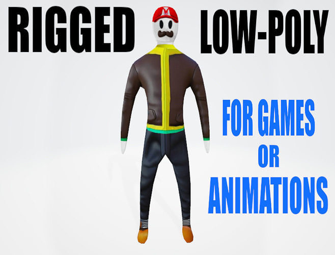 3D model Super Mario Inspired Low-Poly Character VR / AR / low-poly ...