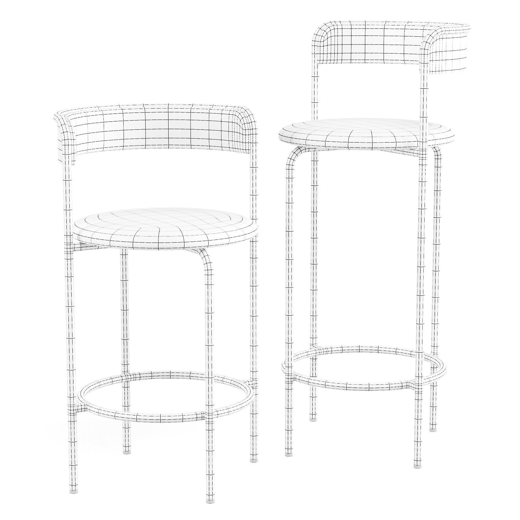 Rove Concepts Ava - Bar and Counter Stool 3D model | CGTrader