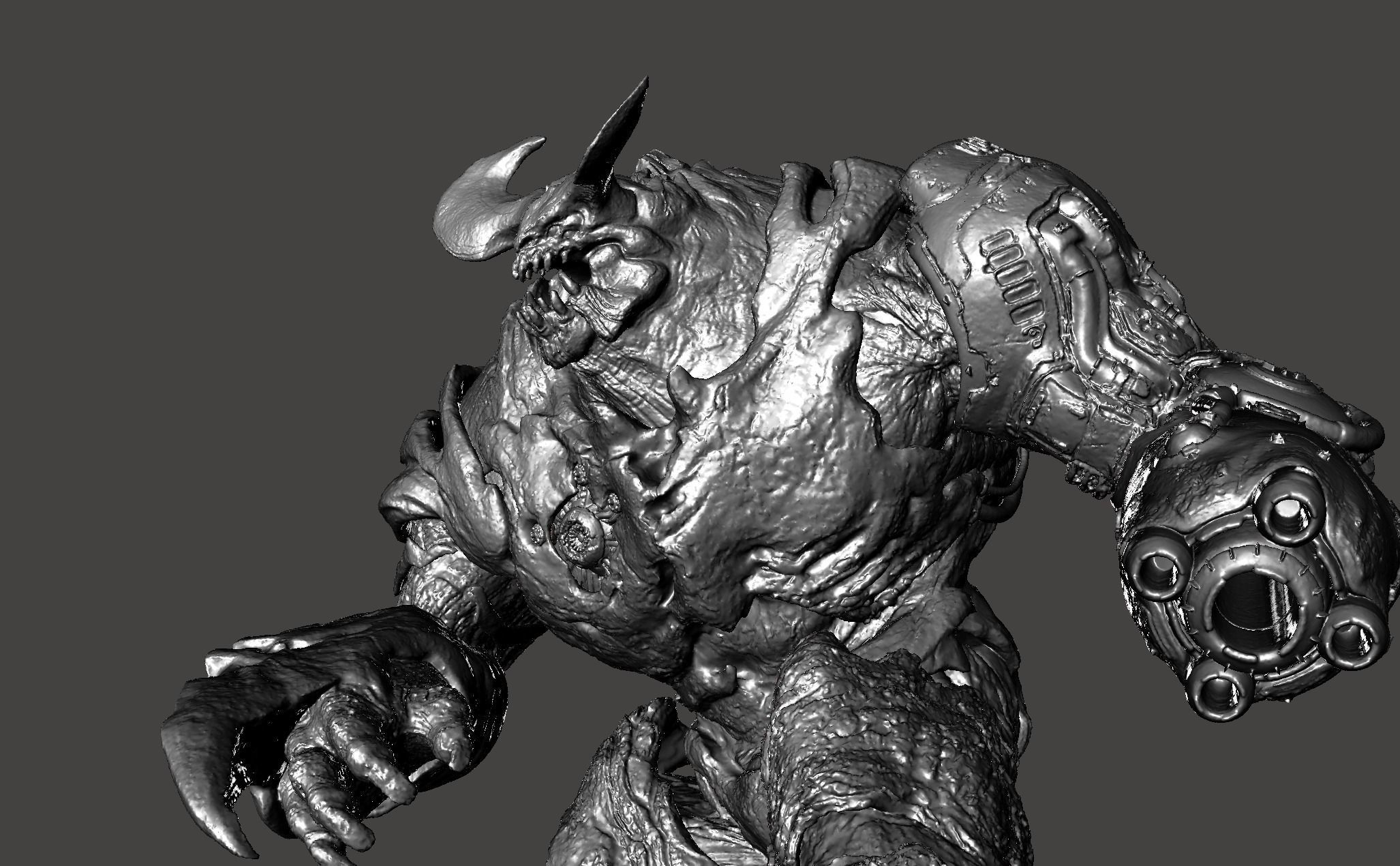 CYBERDEMON DOOM 2016 BOSS UAC TYRANT EXTREME ULTRA DETAILED MESH 3D ...