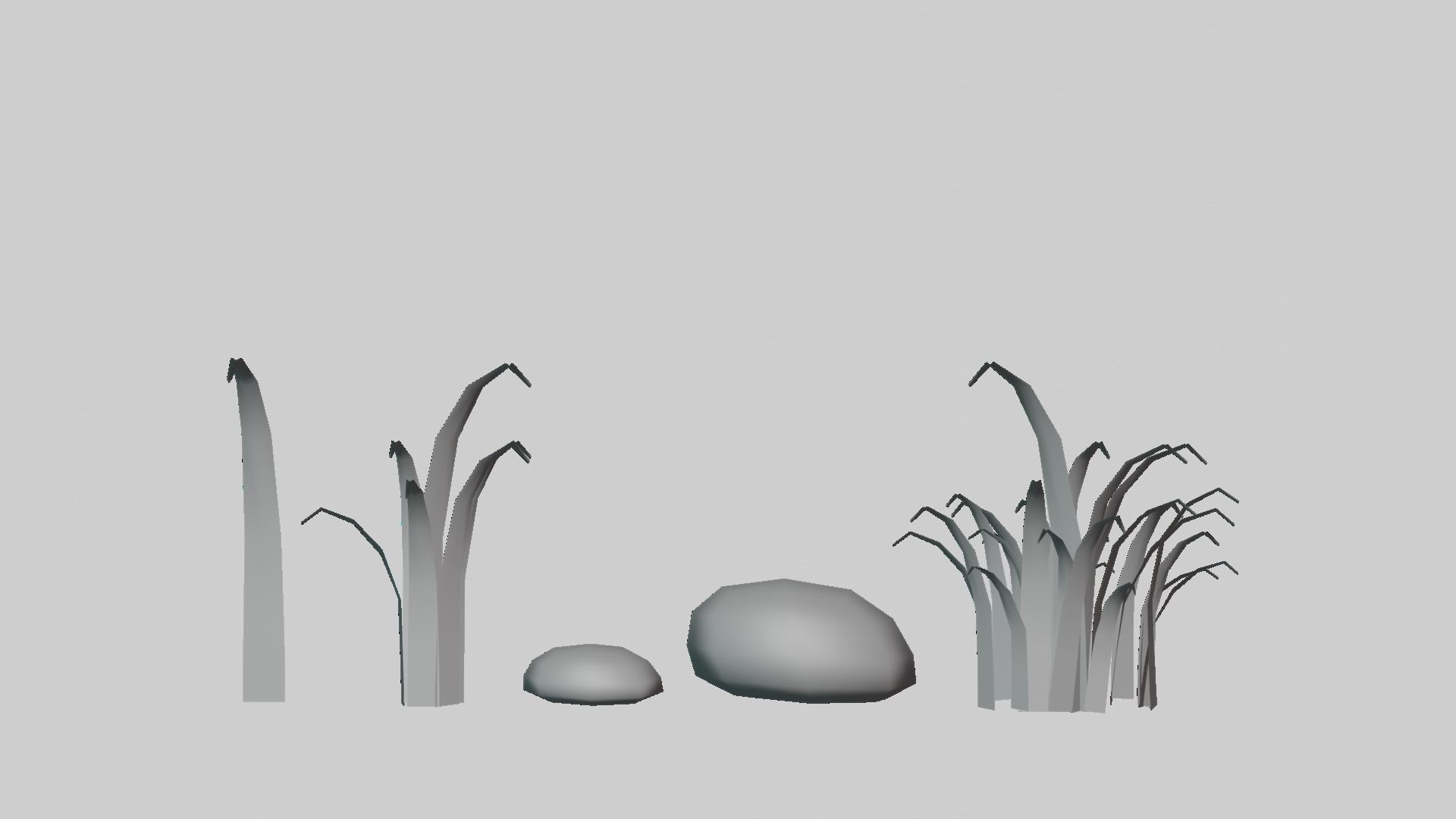 3D model Low Poly Stylized Grass and Rocks Collection VR / AR / low ...