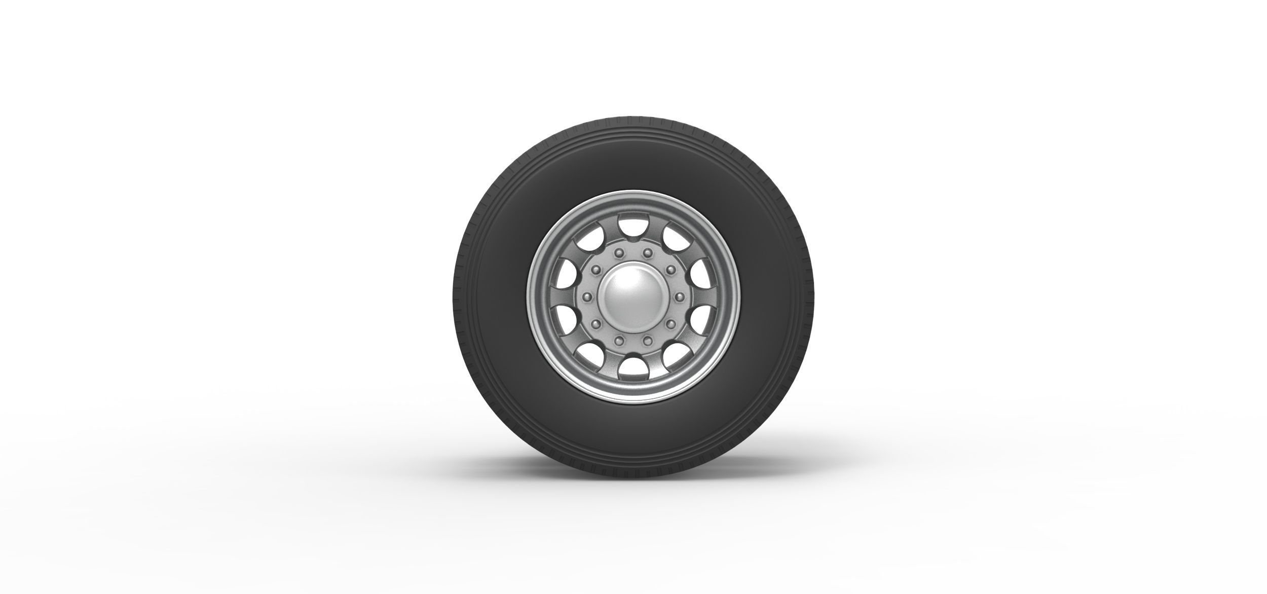 Rear custom wheel of semi truck Version 22 Scale 1 to 25 3D model 3D ...