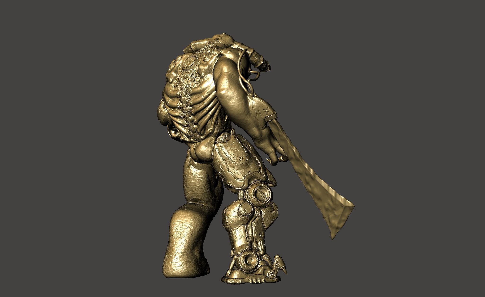TYRANT DOOM ETERNAL CYBERDEMON ULTRA DETAILED STL MODULAR SWORD 3D ...