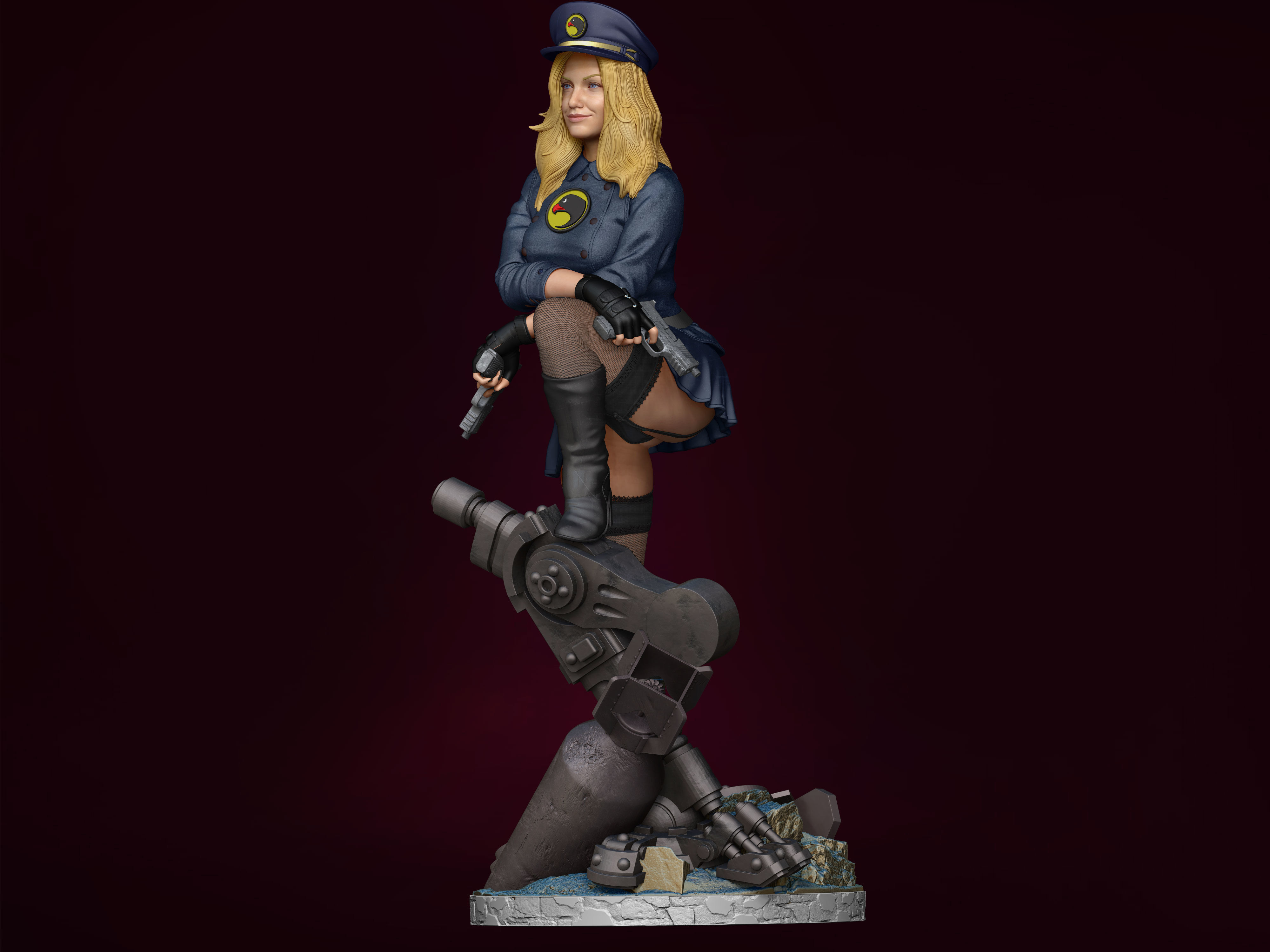 Lady Blackhawk DC 3D model 3D printable | CGTrader