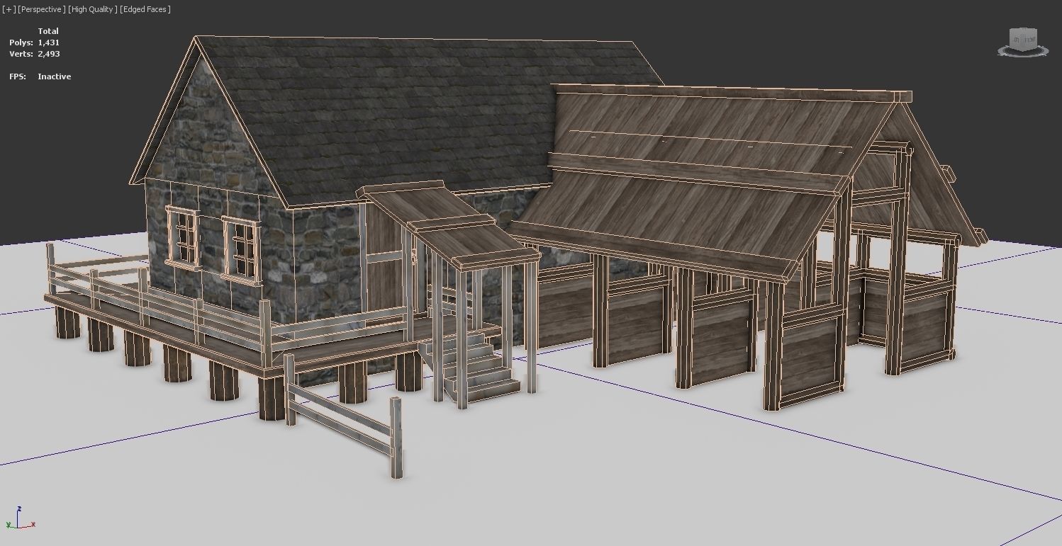3D model Medieval Stable VR / AR / low-poly | CGTrader