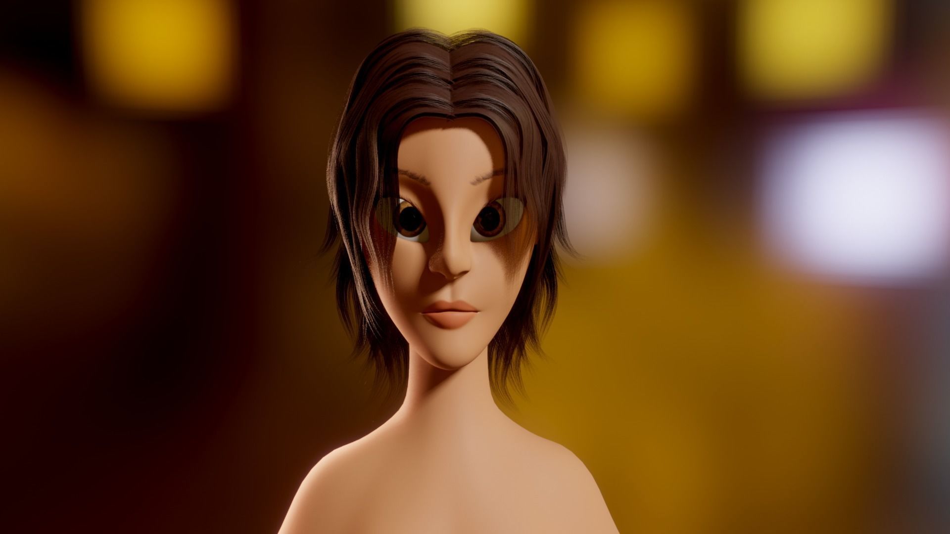 Yara Cartoon Woman free VR / AR / low-poly 3D model rigged | CGTrader
